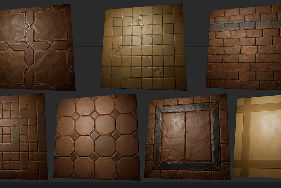 Stylized Pbr Tile Materials