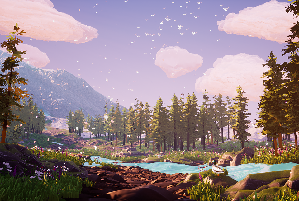 UE4 | Stylized Mountain Meadow Environment