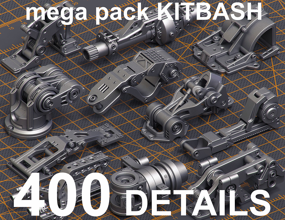 Mega Pack Kitbash 400 DETAILS