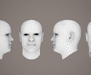 Base Mesh optimized for Facial Rigging