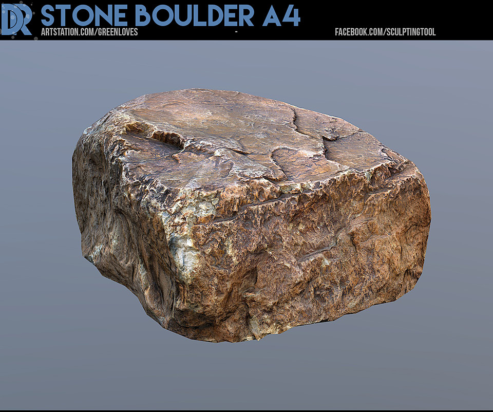Stone Boulder A4
