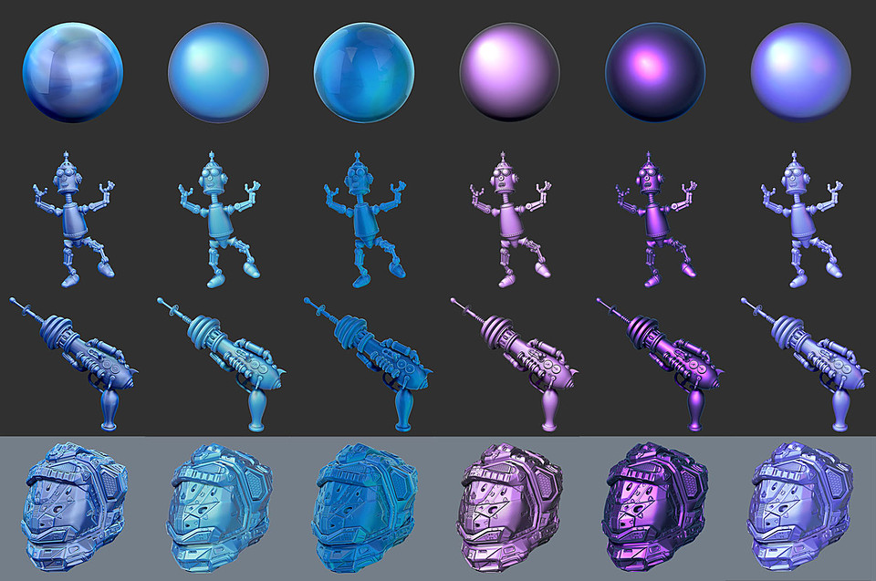 Stylized Metals Pack 1 MatCaps for Zbrush