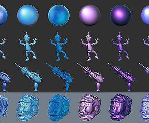 Metal Matcap Pack - Zbrush Matcaps