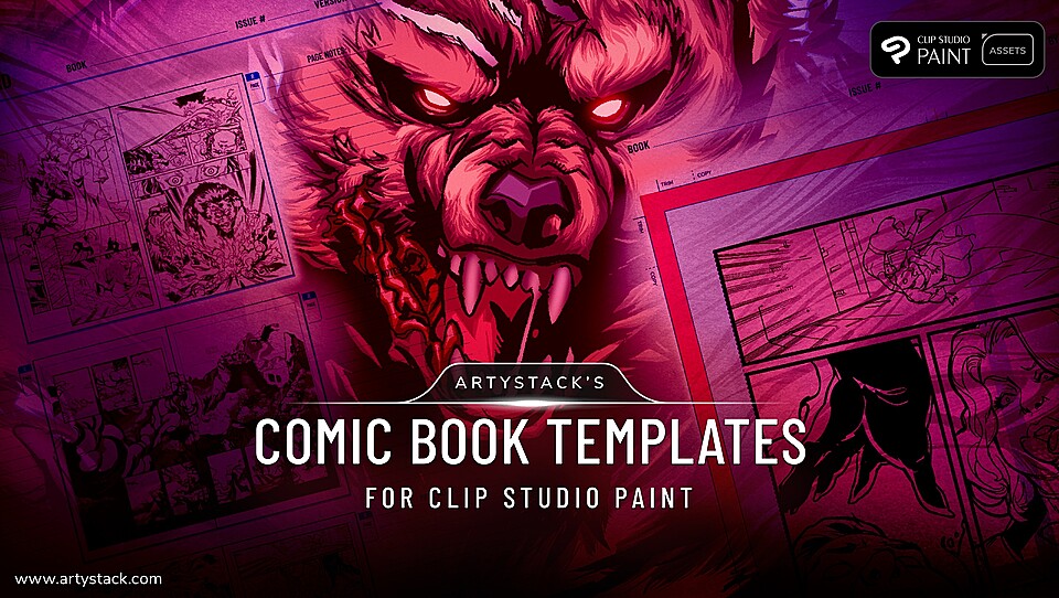 FULL Clip Studio Paint Comic Book Templates Bundle