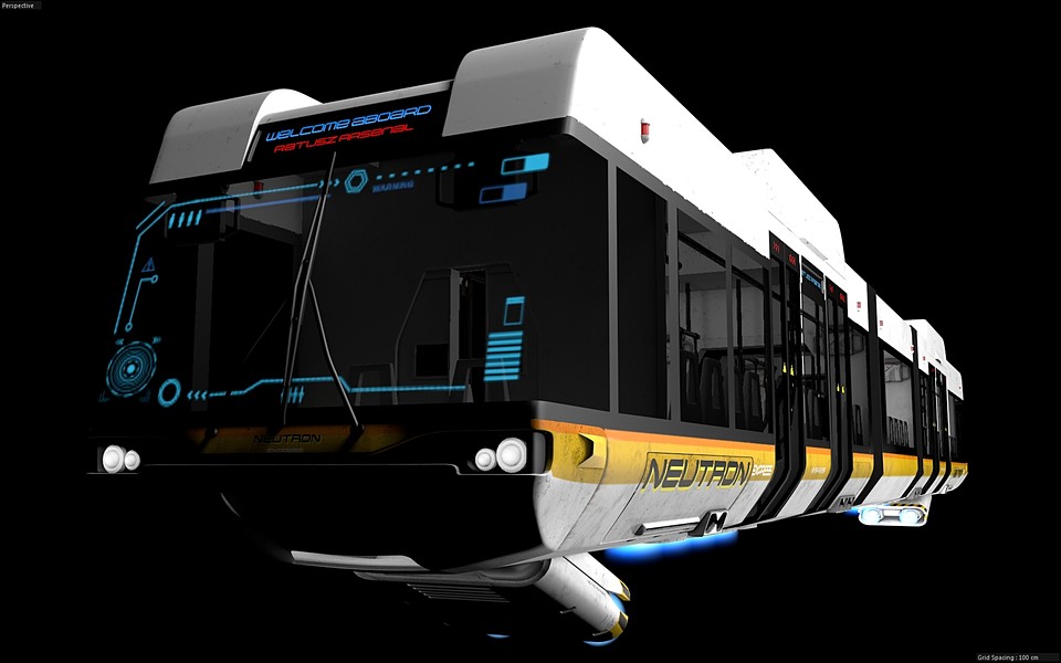 Cyberpunk Style Air Subway Concept