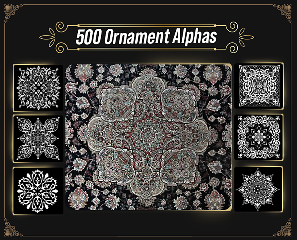 500 Ornament Alphas - 4k Resolution