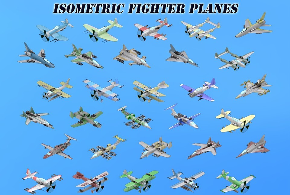 Isometric Fighter Planes