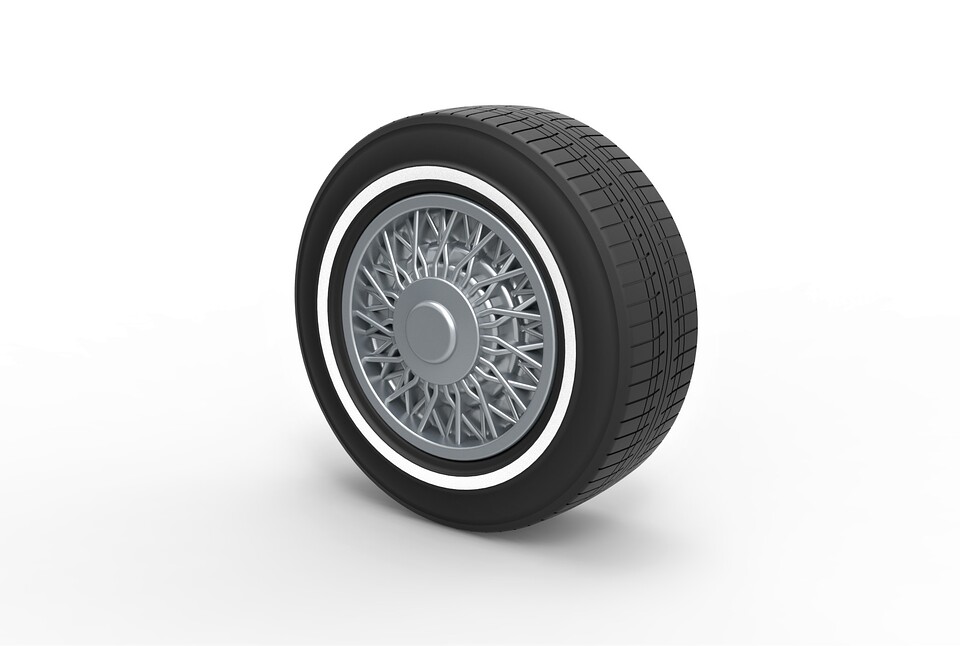 Diecast wire wheel 2 Scale 1 to 10