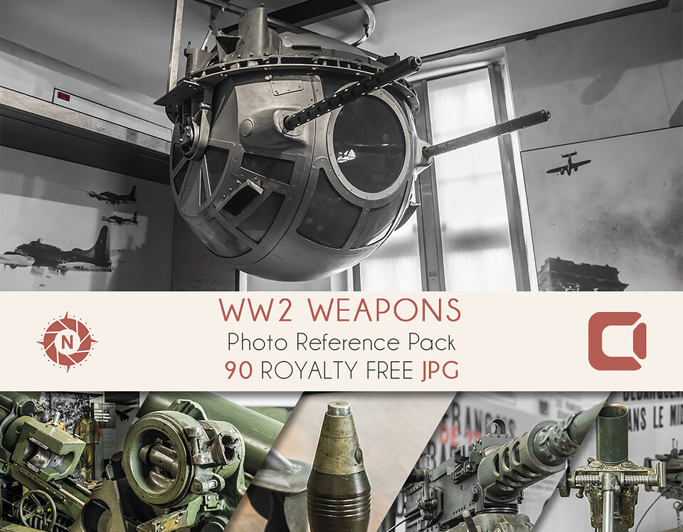 WW2 Weapons - Photo Reference Pack