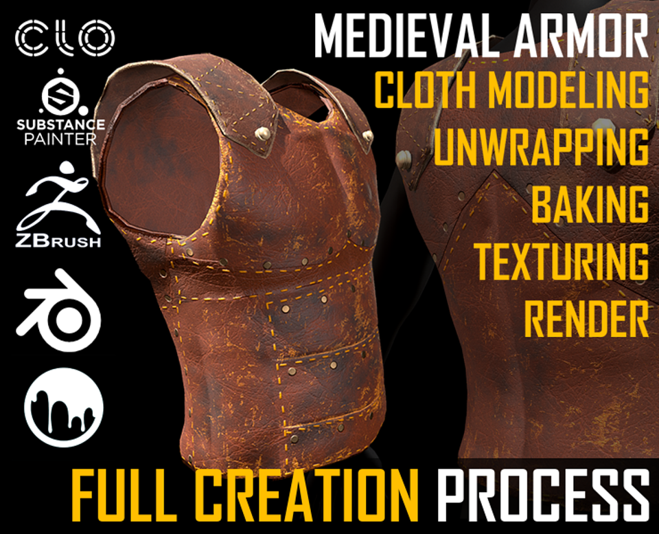 Tutorial. Medieval Armor Full Creation Process.