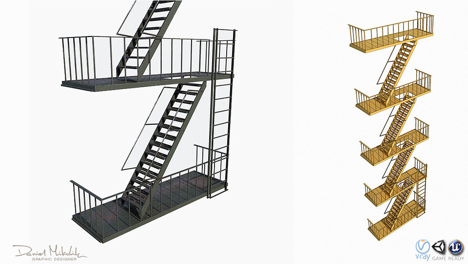 Fire Escape Stairs Modular