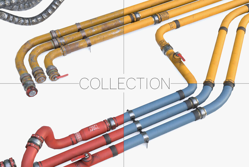 Modular Pipes - Industrial Painted Collection