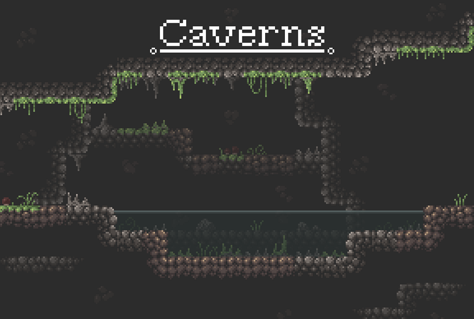 16x16 Huge Caverns tileset
