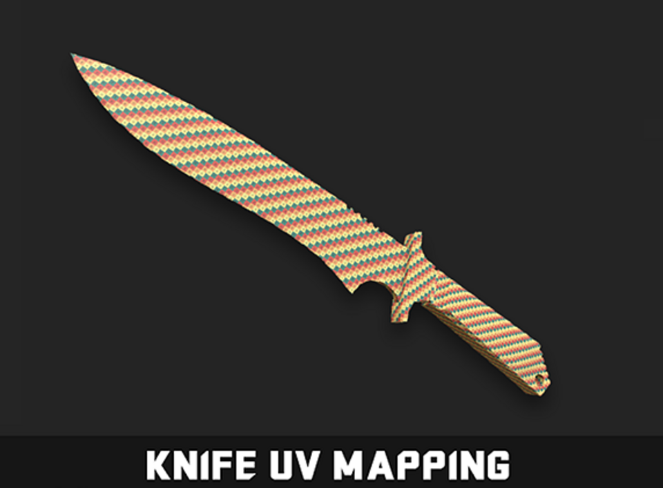 Autodesk Maya UV Mapping - 3D Knife