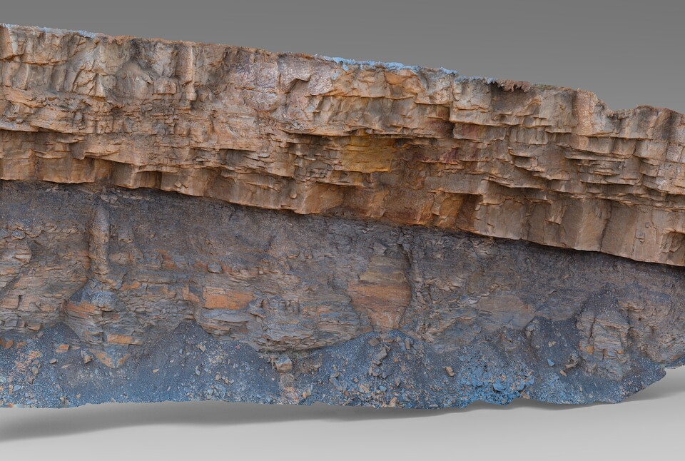 8K Cliff-Side Rock Formation 02 Low-Poly 3D model