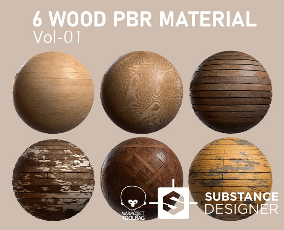 6 Wood PBR material