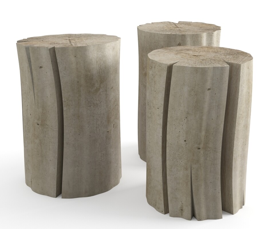 Wood Stub Side Tables