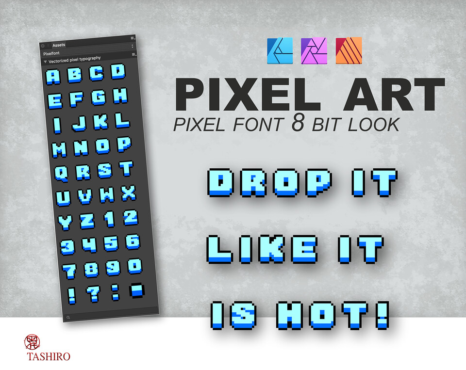 Vector pixelfont