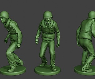 Super Low Poly US WW2 GI soldier Character Model