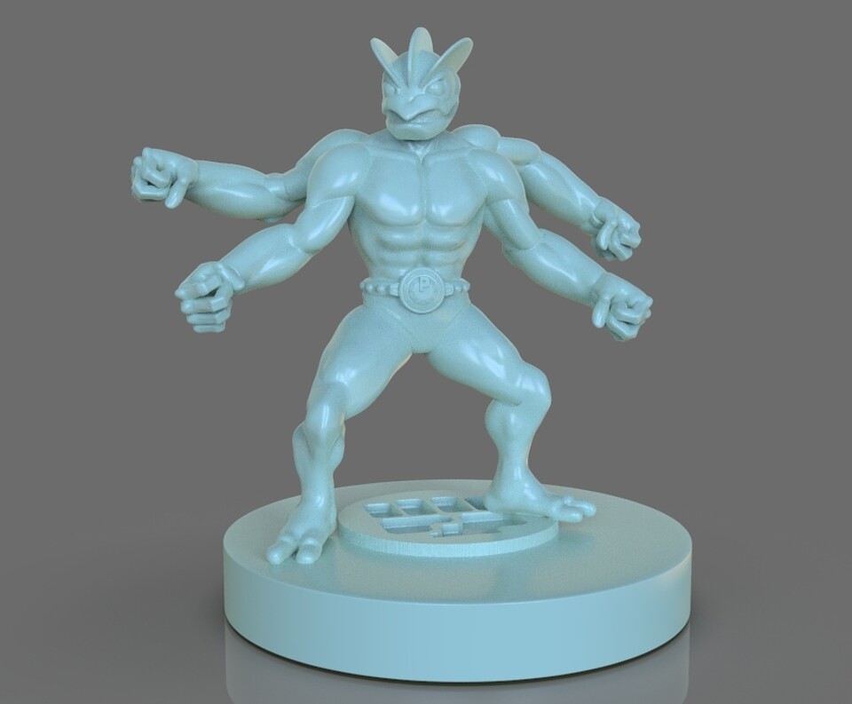 Pokemon Machamp Figurine + ZBrush Timelapse