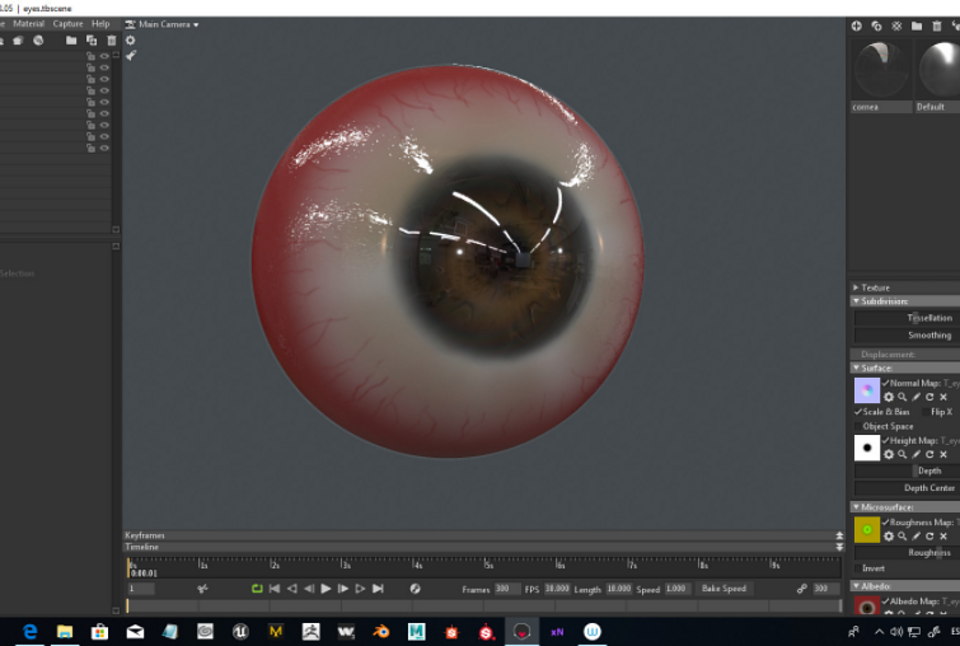 Realistic eye for AAA video game
