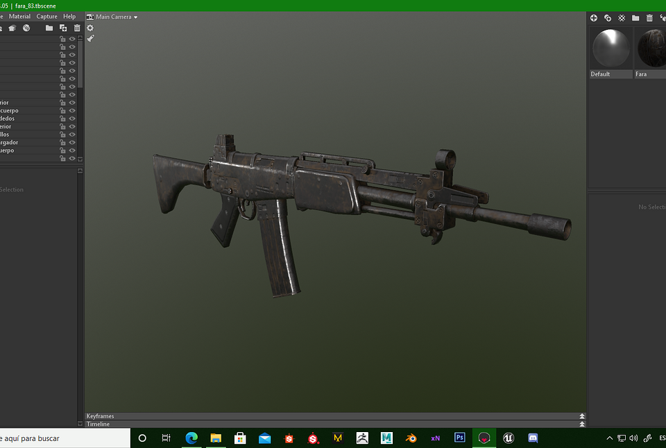 Weapon - Rifle - FARA-83 Low Poly for Videogames.