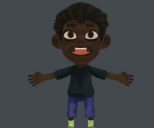 hand-painted base male model