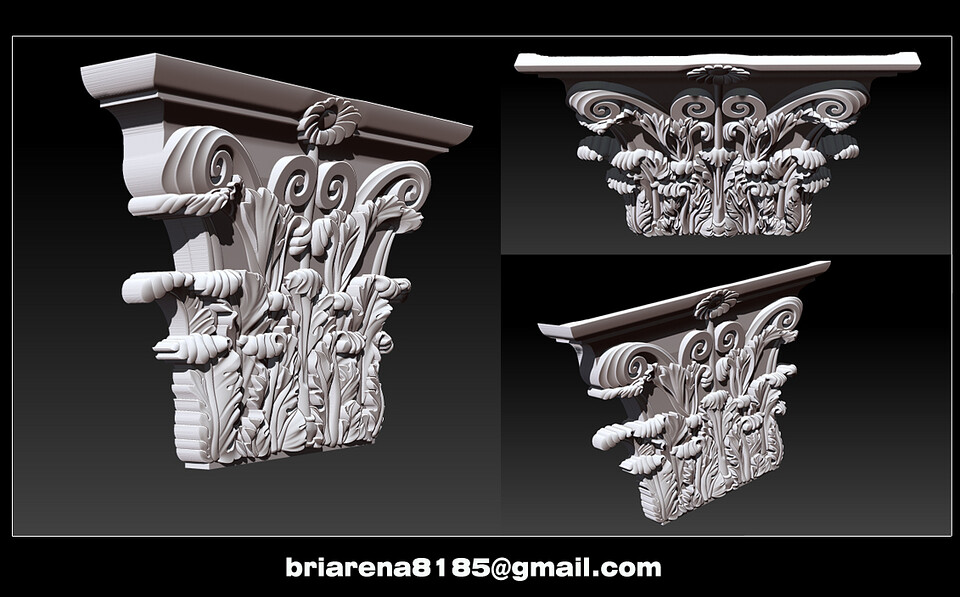 Column capital - 3D STL Models CNC Router