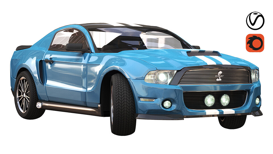 ford gt 500 sport blue color