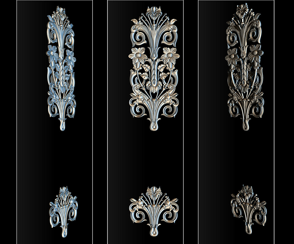 3D STL Models CNC Router - Carved decor