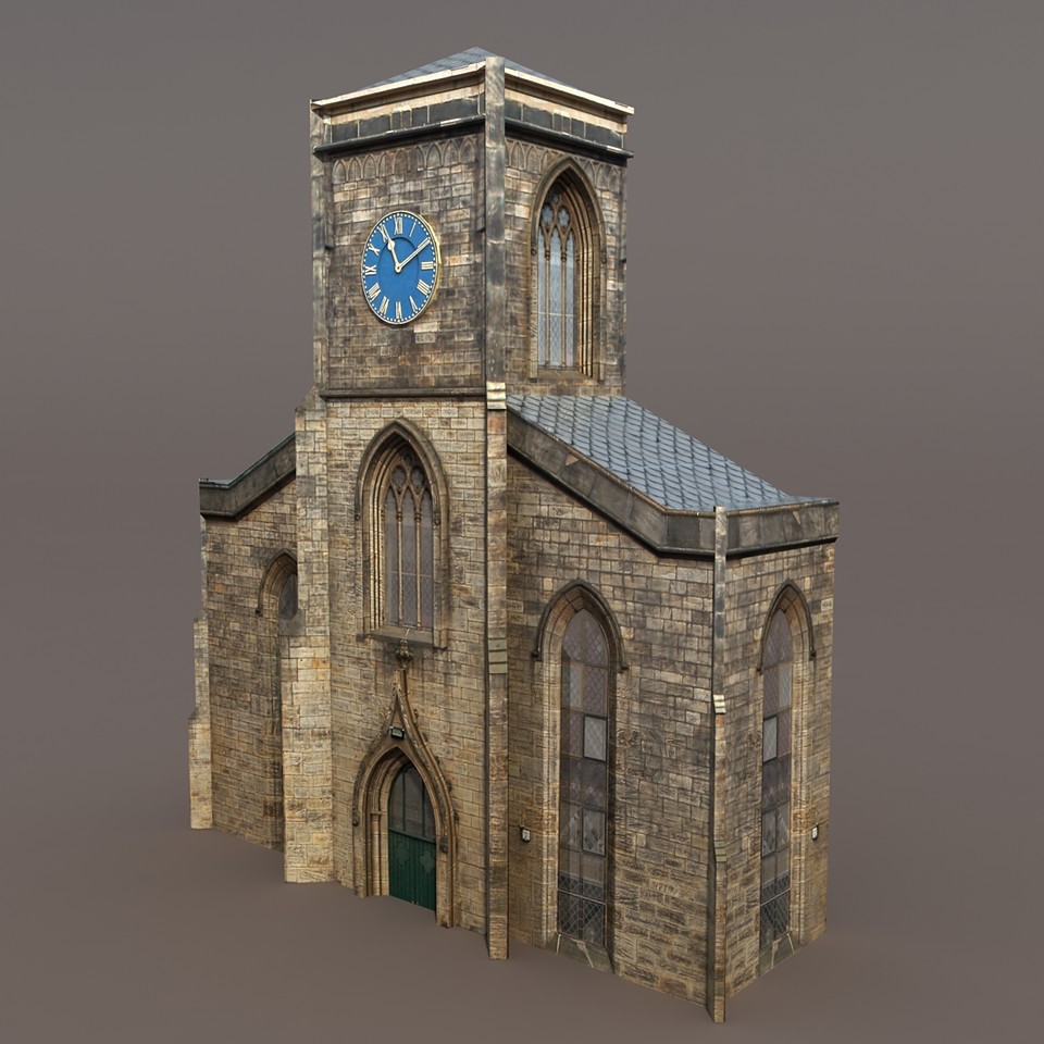Church Low Poly 3d Model