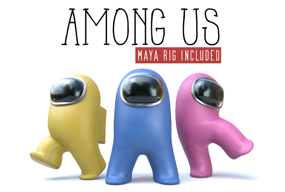 Among us characters - Maya rig included