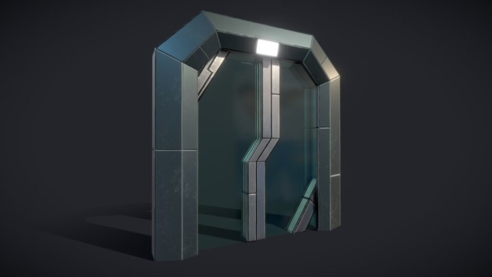 Cyberpunk - Lab Glass Sliding Door (Study files)