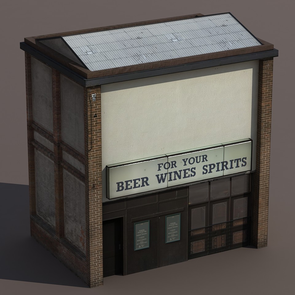 Store House Low Poly 3d Model