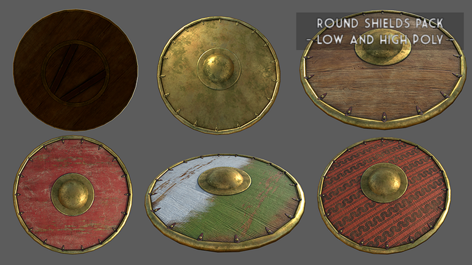 Round shields PBR pack