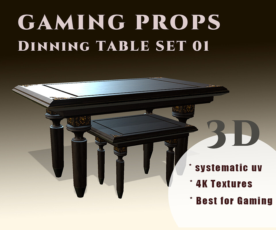 Gaming Props - Dining Table Set