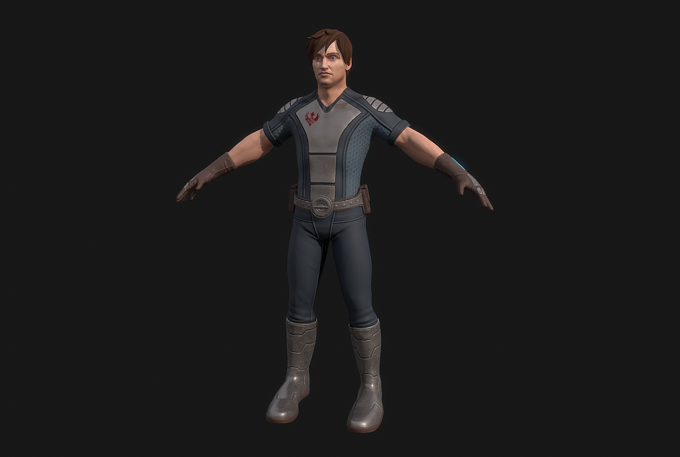 Sci Fi Character Low-poly 3D model