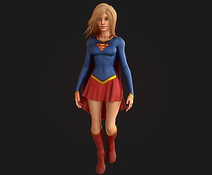 SuperGirl 3D printable Ready