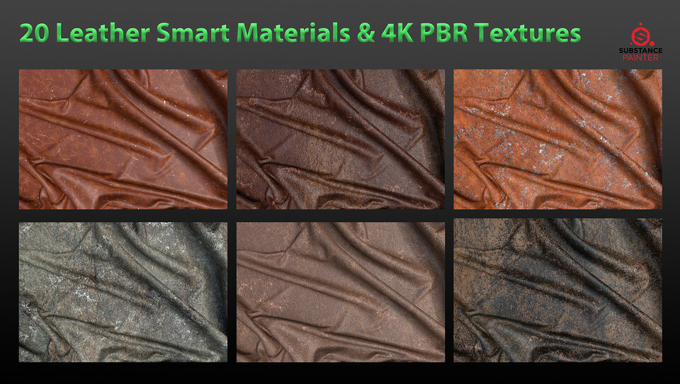 20 Leather Smart Materials&4k Texture