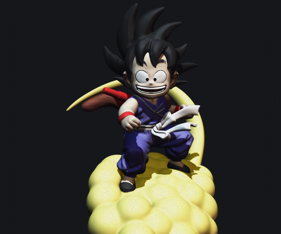 Goku flying Nimbus 1986 / Dragon Ball Fanart