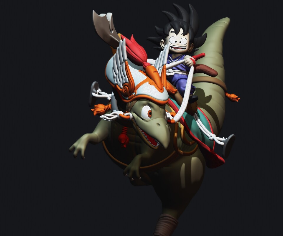 Goku Dino Ending 1986 / Dragon Ball Fanart