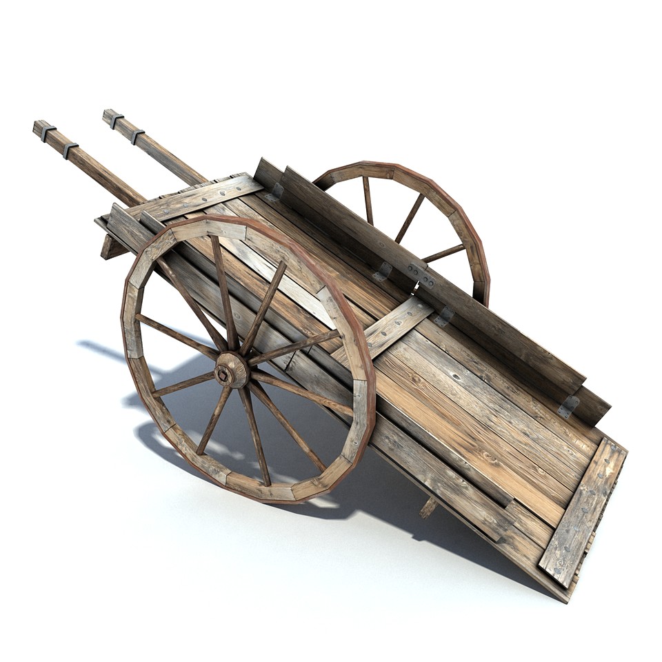Low Poly Wild West Cart