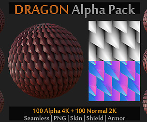 600+ Reptile, Dragon Skin Alphas for ZBrush vol.3
