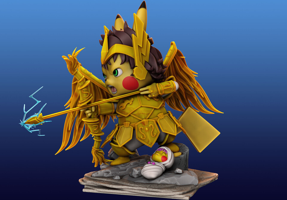 Pikachu Knight of the Zodiac Aiolos Cosplay