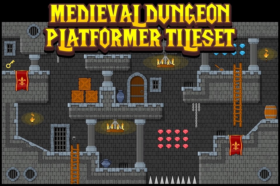 Medieval Dungeon - Platformer Tileset