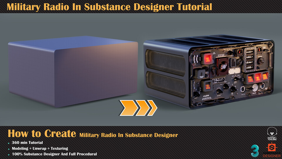 Military Radio In Substance Designer Tutorial