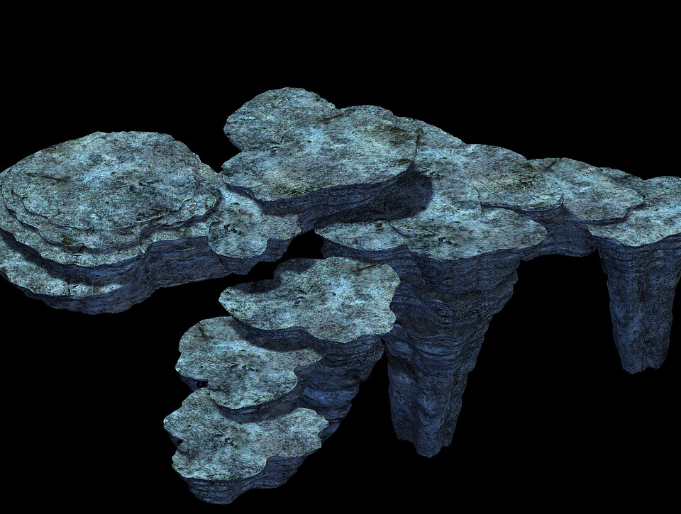 Topography-sea floor-rock mountain-stone basin