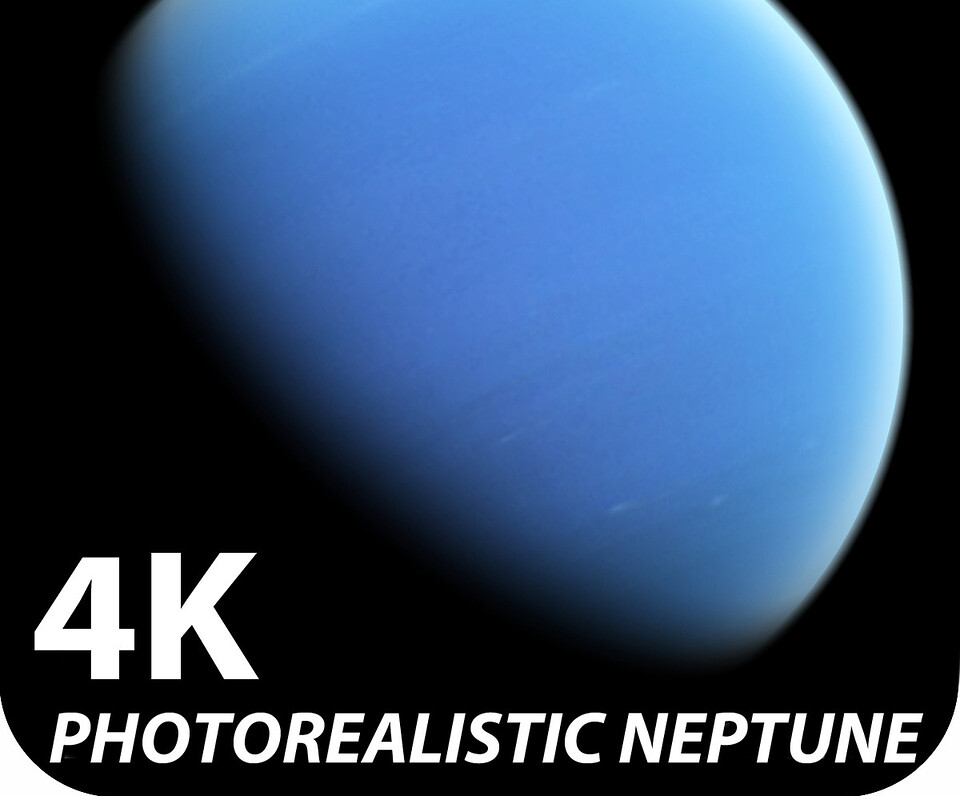 4K Photorealistic Neptune