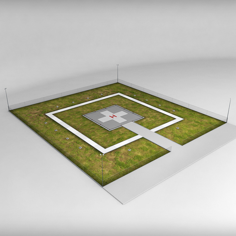 Helipad ground
