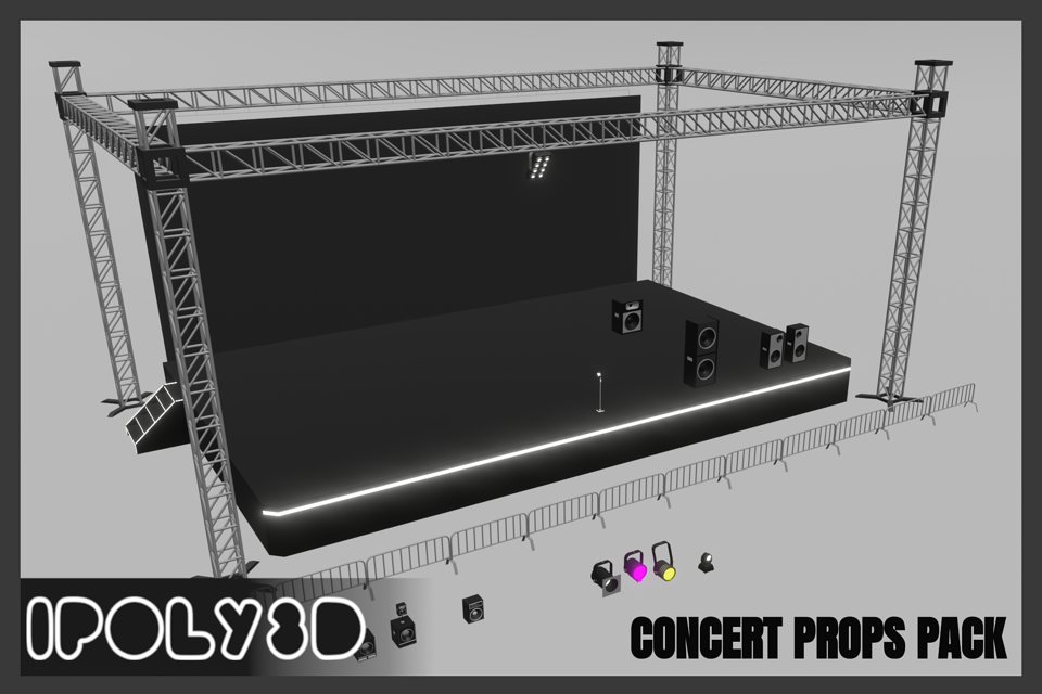 LowPoly Concert Props Pack
